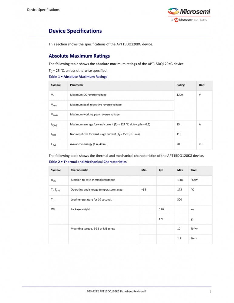 APT15DQ120KG datasheet page 2