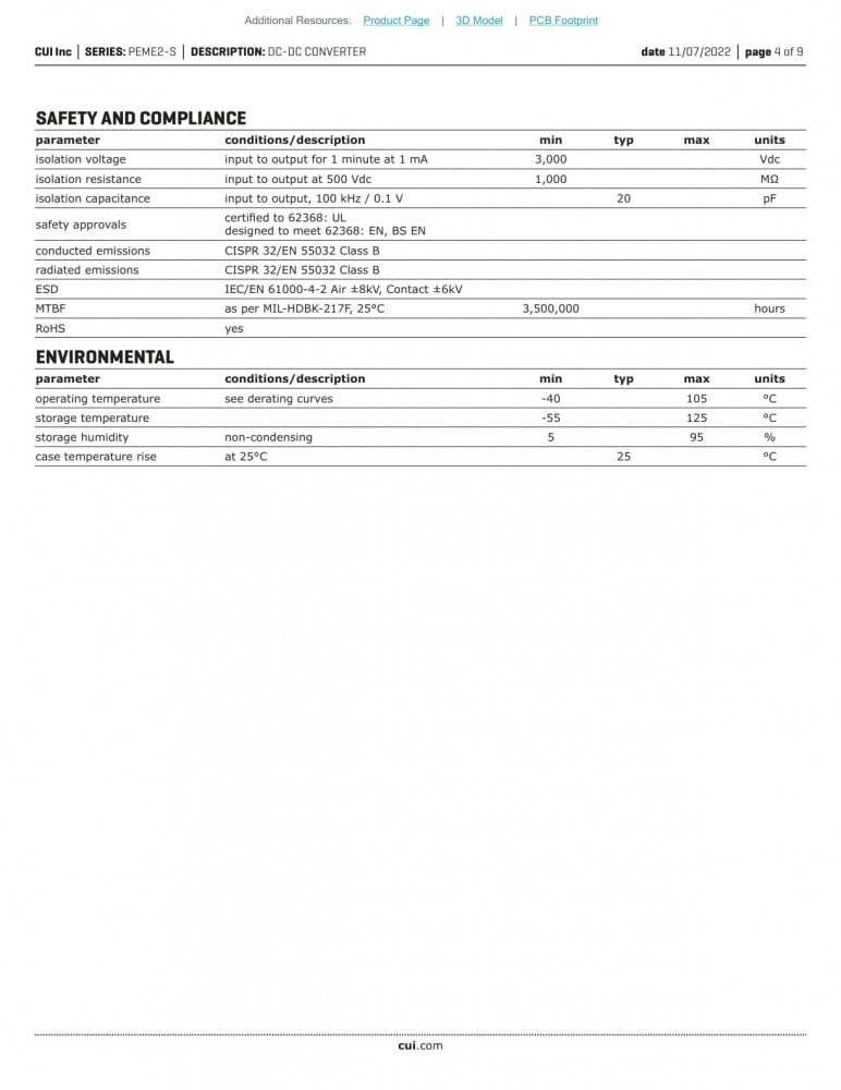 PEME2-S series datasheet page 4