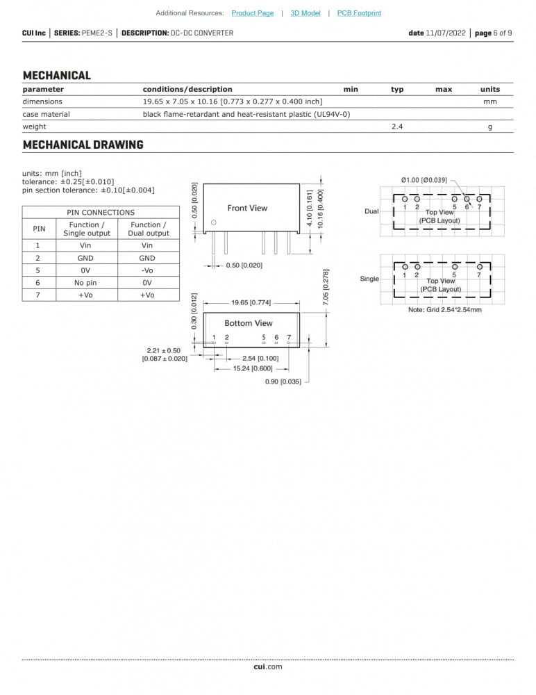 PEME2-S series datasheet page 6