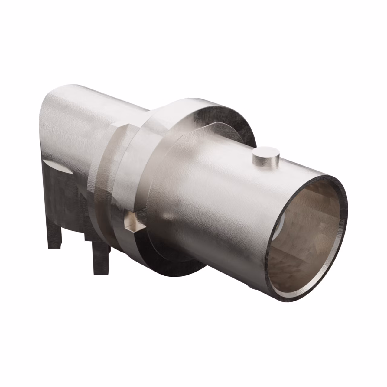 BNC Jack, Right-Angle, Bulkhead Receptacle, PCB, Through Hole, with Low Profile Jam Nut, 0.76µm Gold (Au), 3 GHz, Tray, 75 Ohms for sale