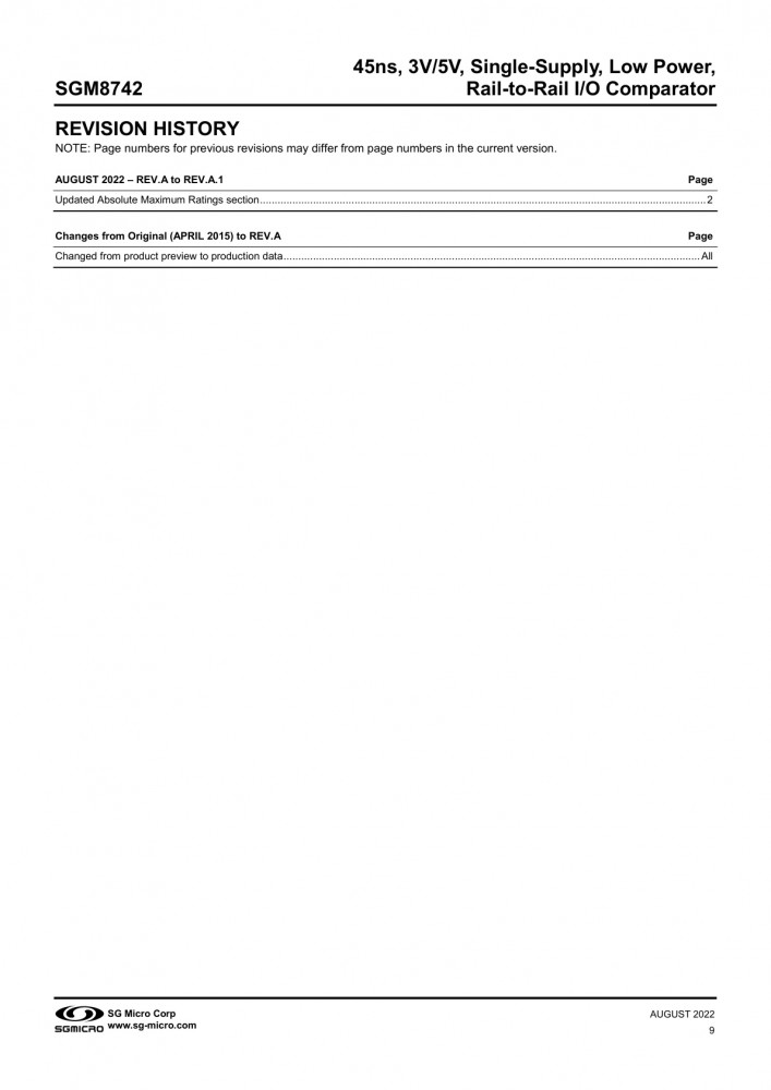 SGM8742 datasheet page 9