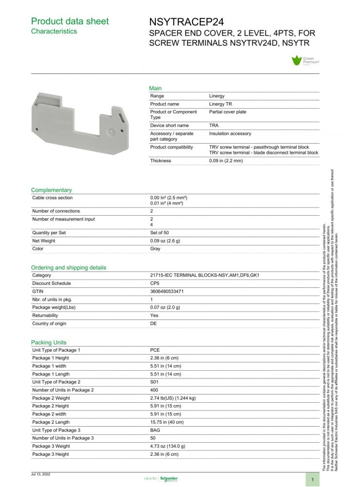 NSYTRACEP24 technical document page 1