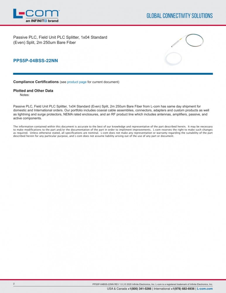 PPS5P-04BSS-22NN product documentation page 2