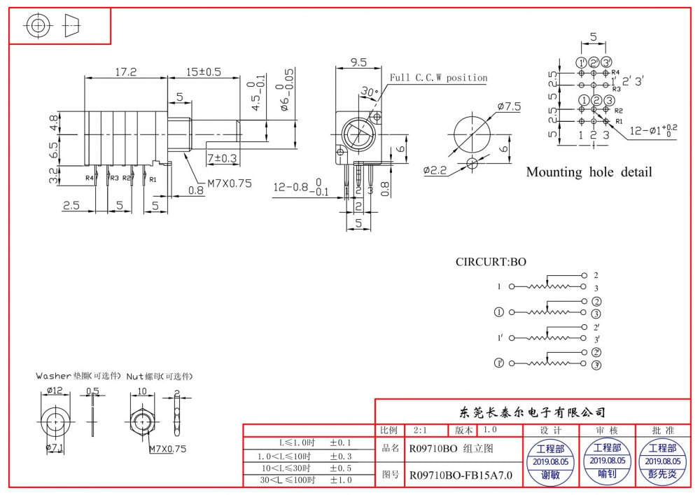CTR potentiometer specification page 4