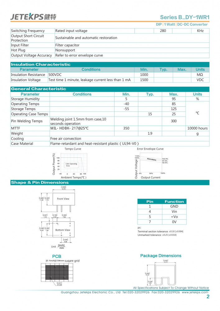 JETEKPS B2415DY-1WR1 datasheet page 2