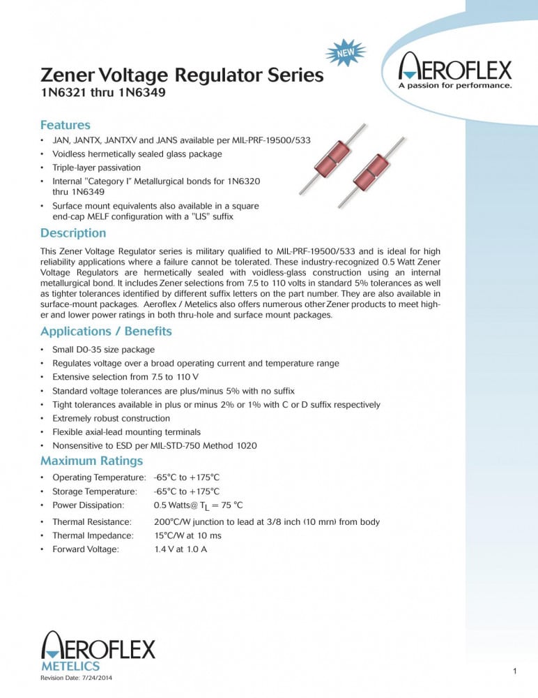 JANTX1N6326 datasheet page 1