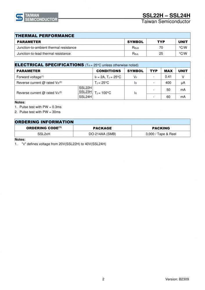 SSL23H datasheet page 2