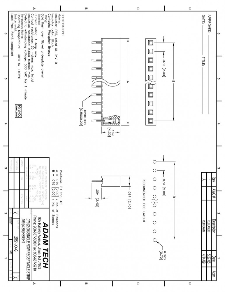ADAM TECH 2RS1-04-G technical document preview