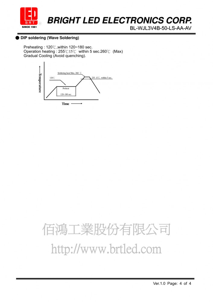 BL-WJL3V4B-50-LS-AA-AV technical document page 4