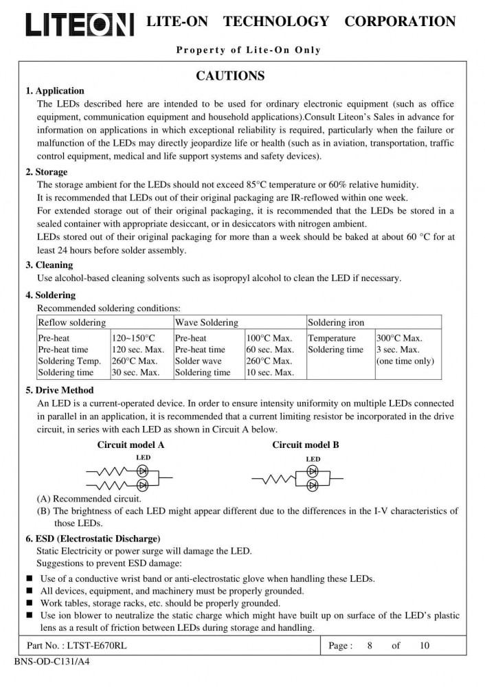 LTST-E670RL datasheet page 8