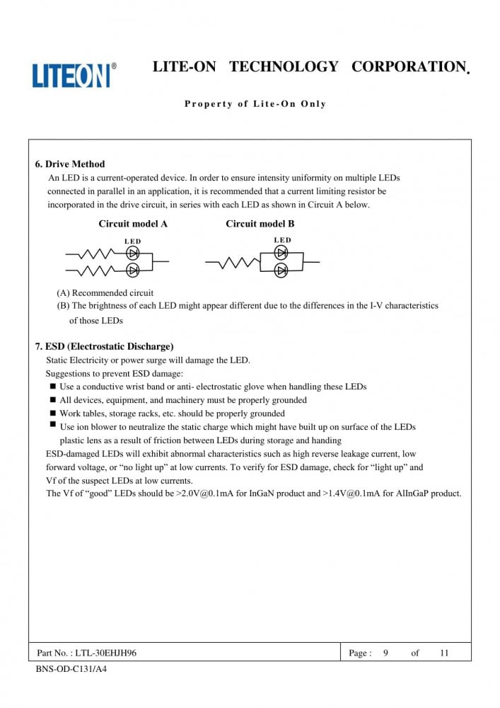 LTL-30EHJH96 datasheet page 10