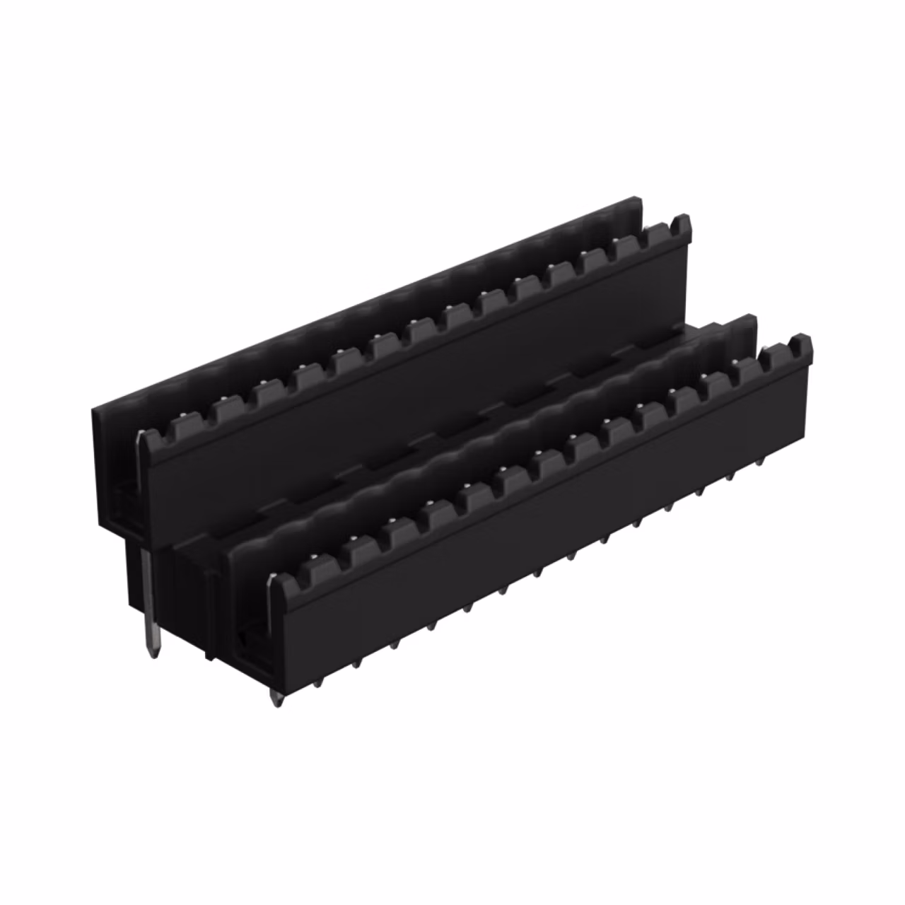 5.00mm Pitch Eurostyle Vertical Dual Level PCB Header, Open Ends, 30 Circuits for sale