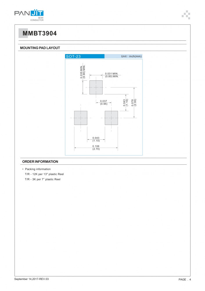 PANJIT MMBT3904 datasheet page 4