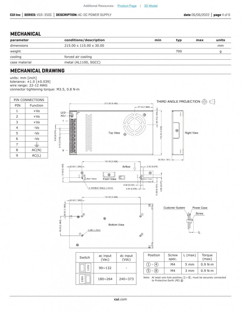 VGS-350C-24 datasheet page 4