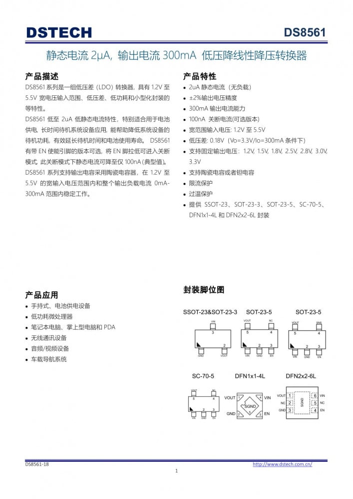 DS8561 datasheet page 1