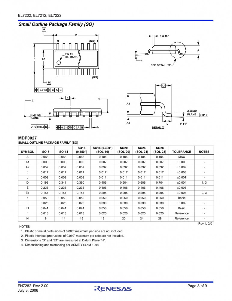 EL7212CSZ datasheet page 8