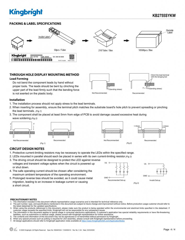 KB2755SYKW datasheet page 4
