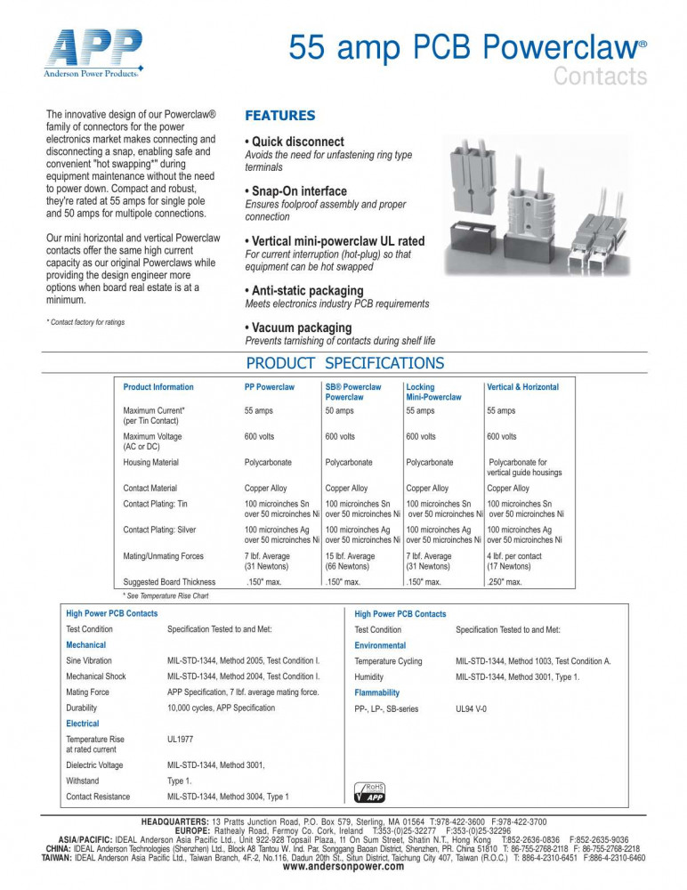 Anderson Power 1377G14 datasheet page 5
