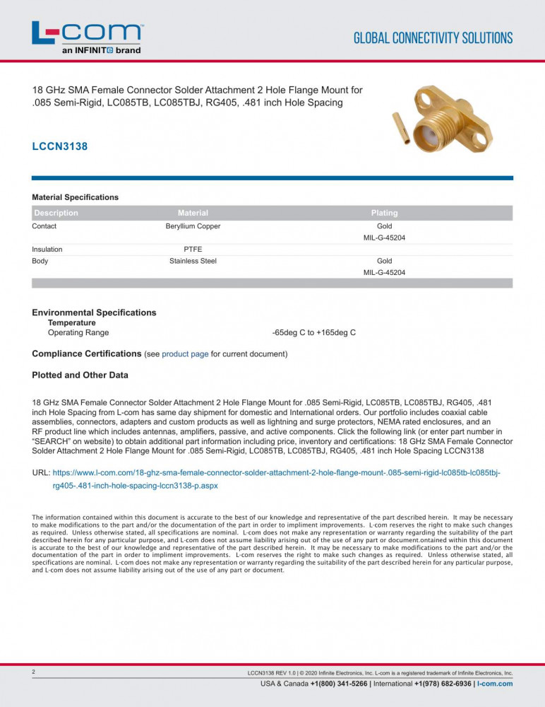 LCCN3138 product documentation page 2