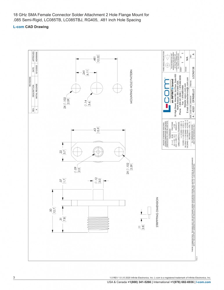 LCCN3138 mounting drawing page 3