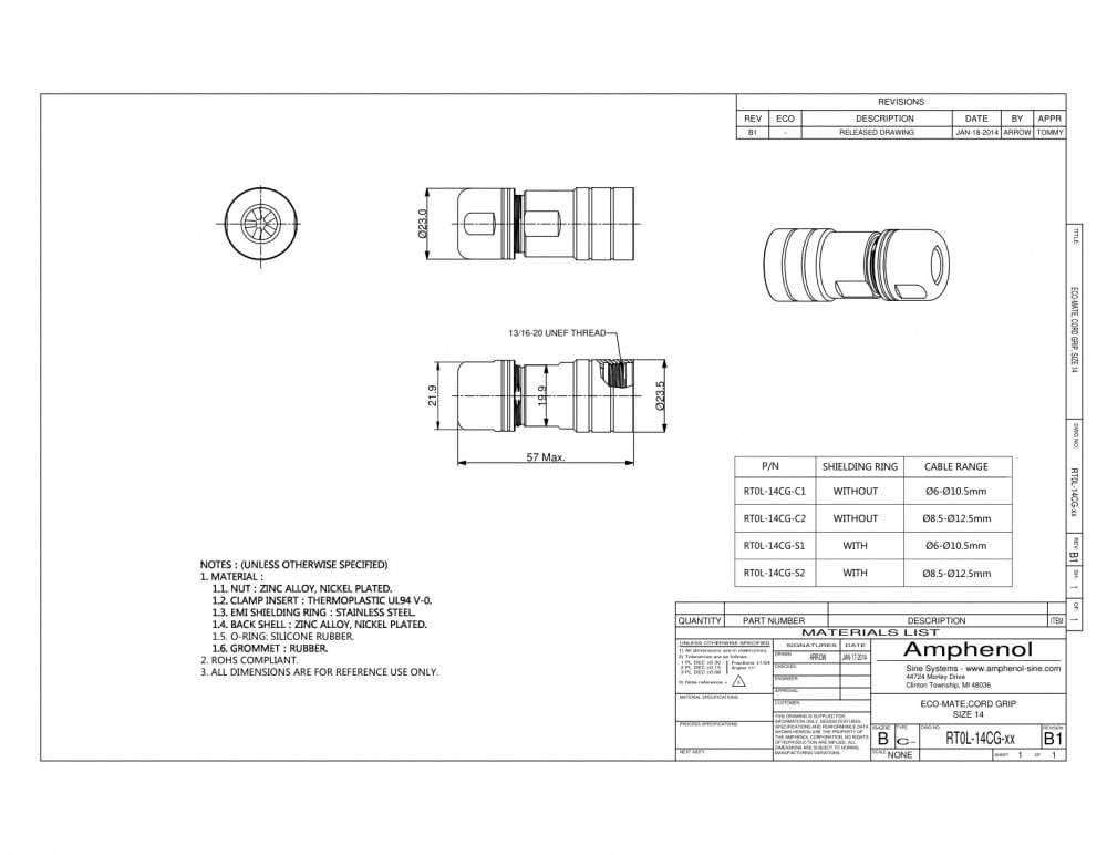 RT0L-14CG-NS1 technical drawing