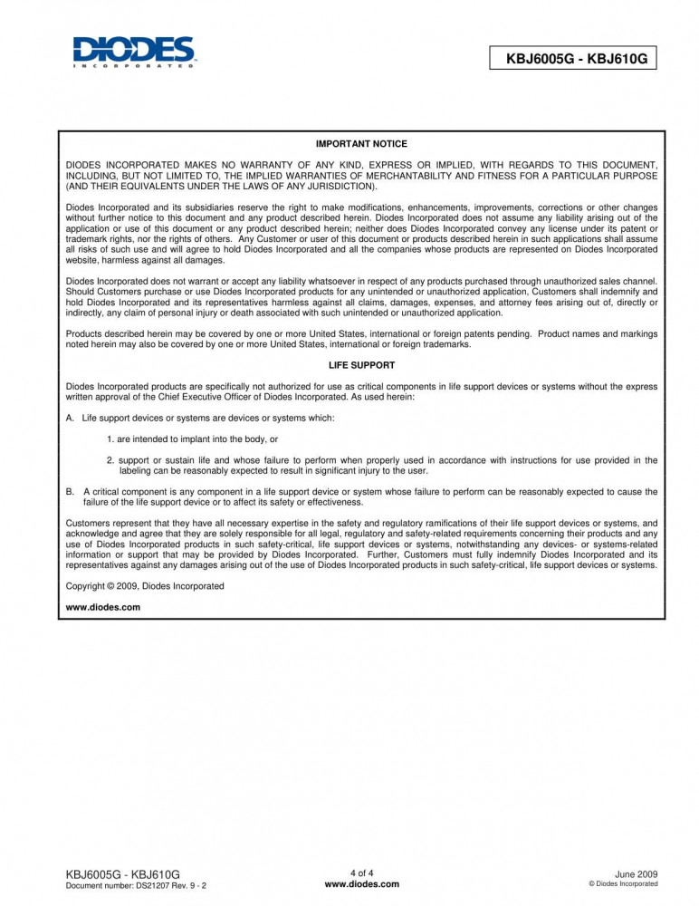 KBJ601G datasheet page 4