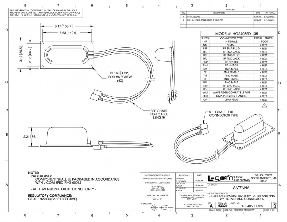 HG2405SD-135-RSP technical document page