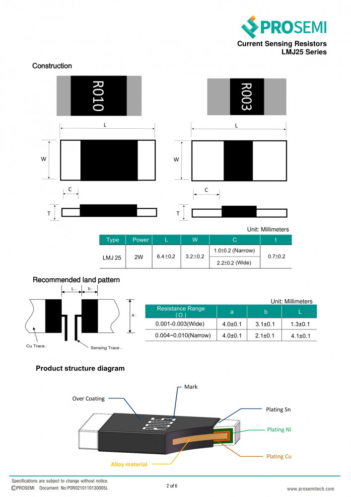 LMJ25NF2P0R009 technical document page 2