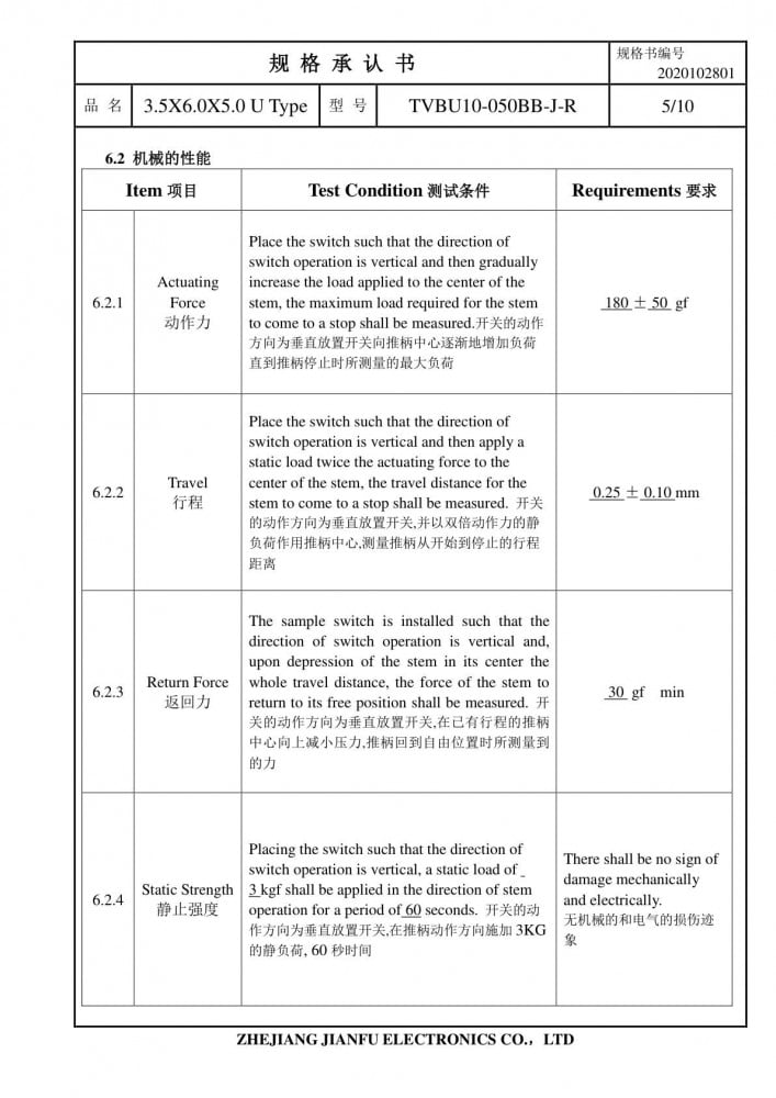 TVBU10-050BB-J-R specification page 6