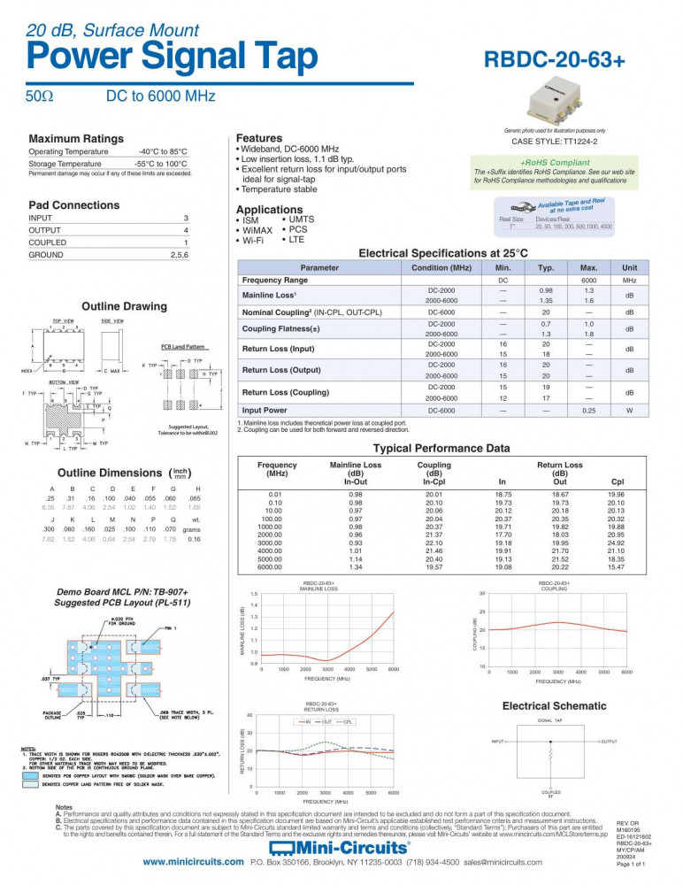 RBDC-20-63+ technical document page