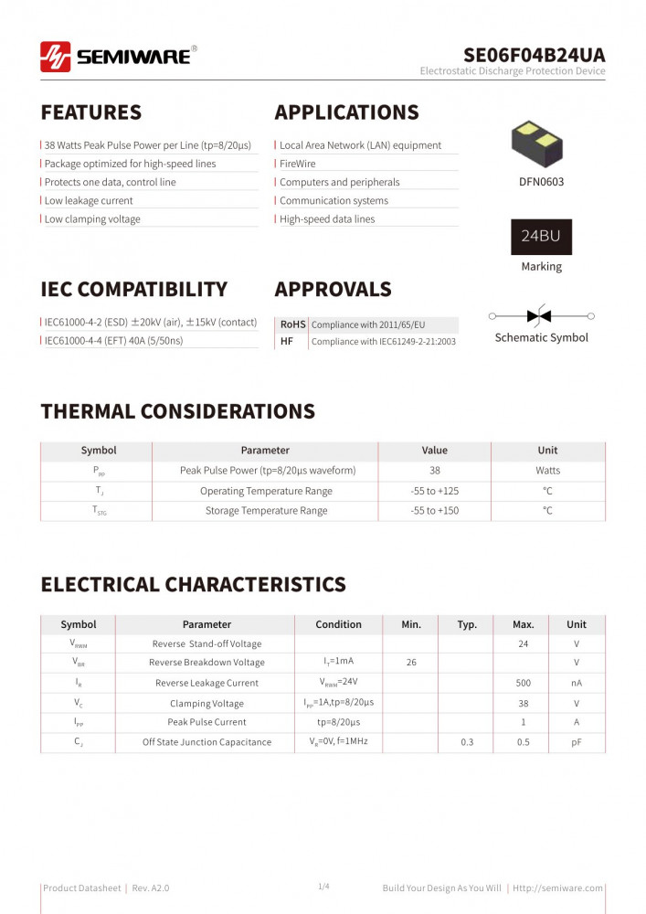 SE06F04B24UA datasheet page 1