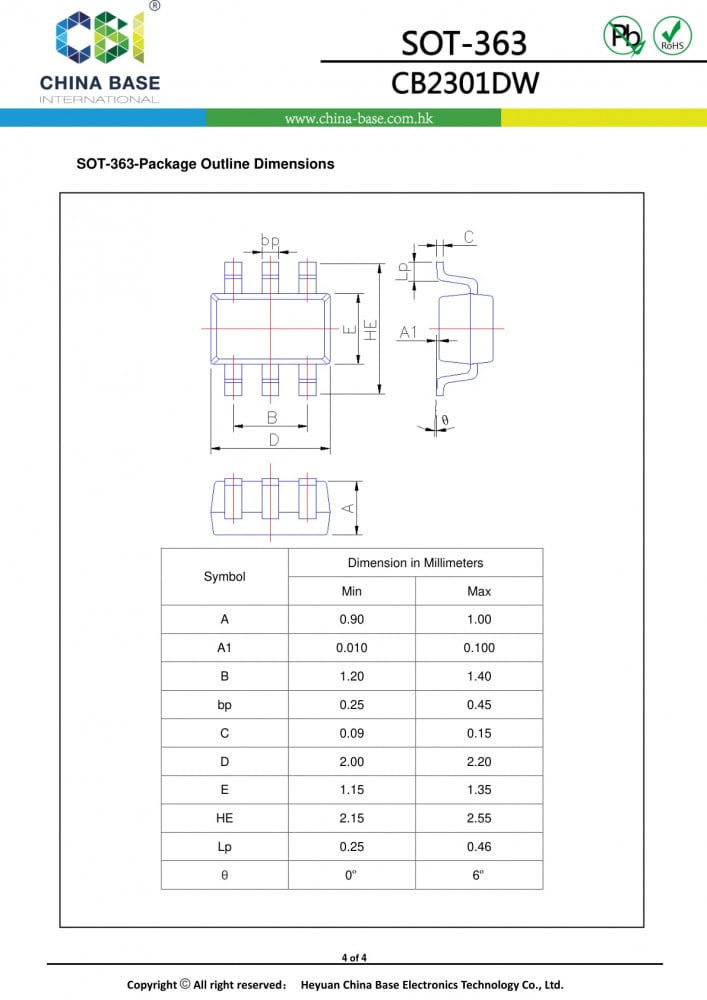 CB2301DW datasheet page 4