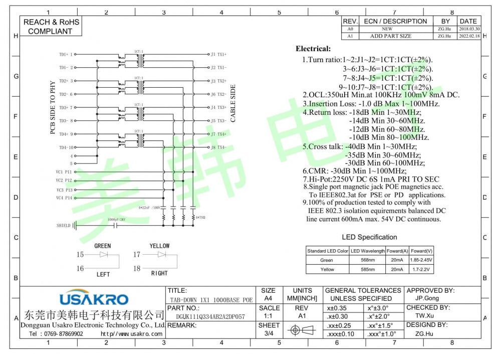 USAKRO DGUK111Q334AB2A2DP057 drawing page 3