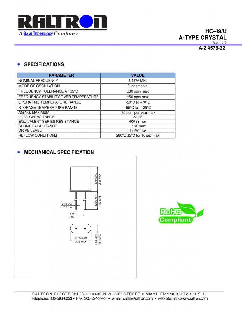 A-2.4576-32 datasheet page 1