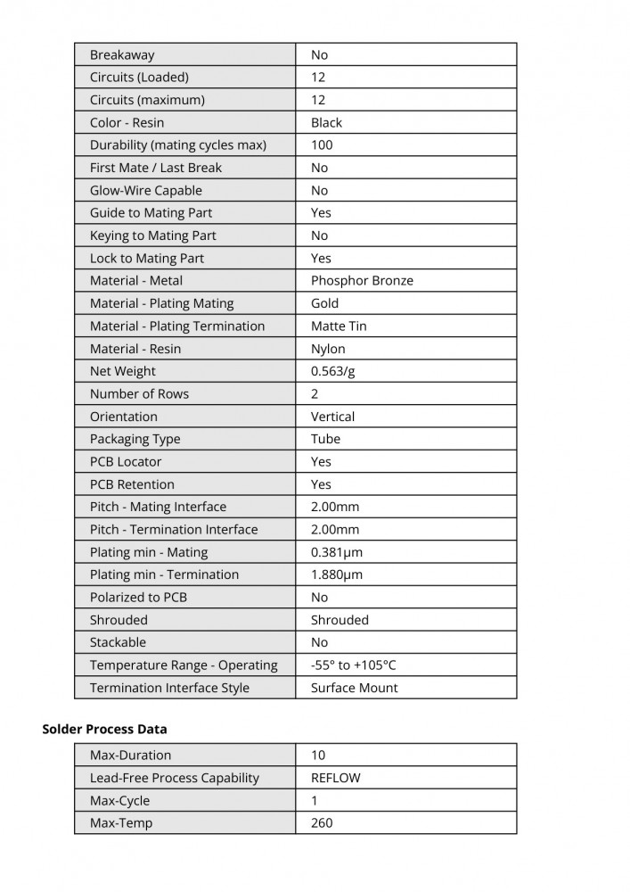 MOLEX 878321204 technical document preview, page 3