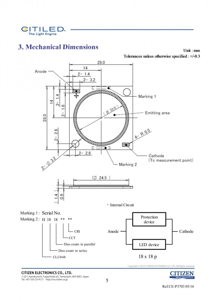CITILED COB datasheet page 5