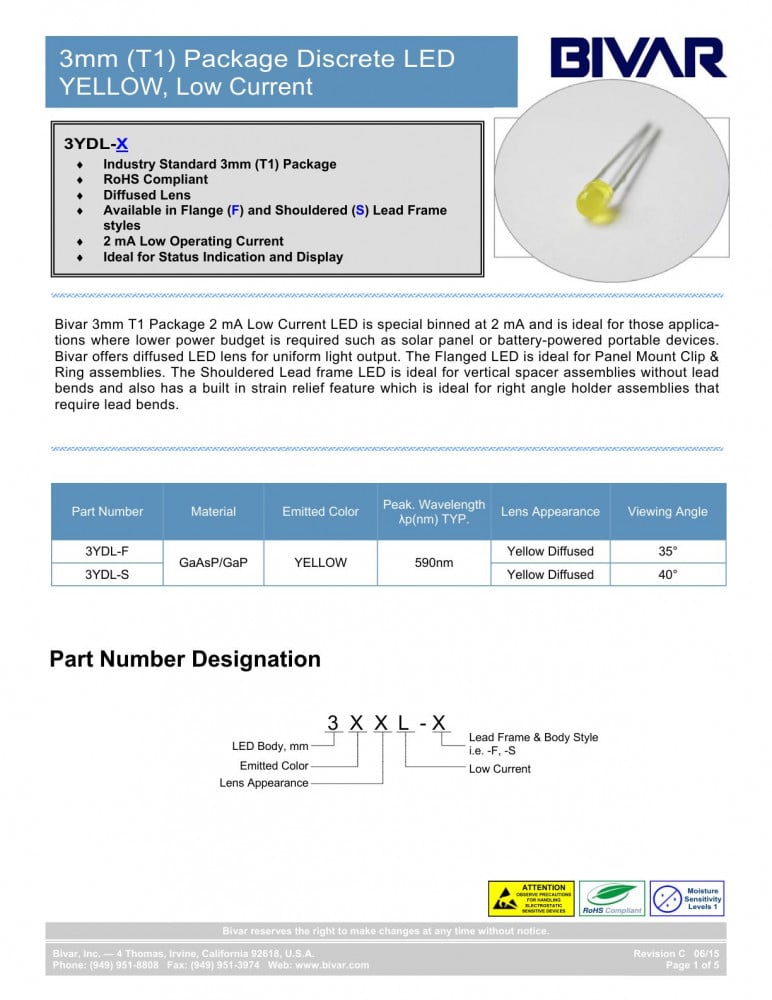 BIVAR 3YDL-F datasheet page 1