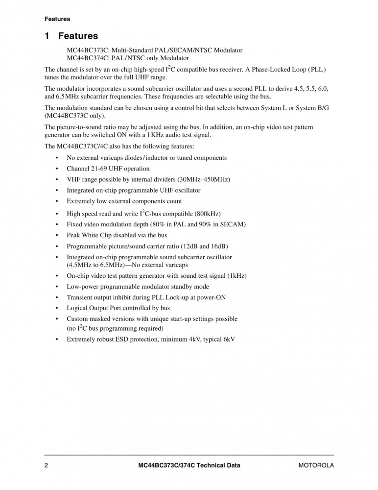 MC44BC374C datasheet page 2