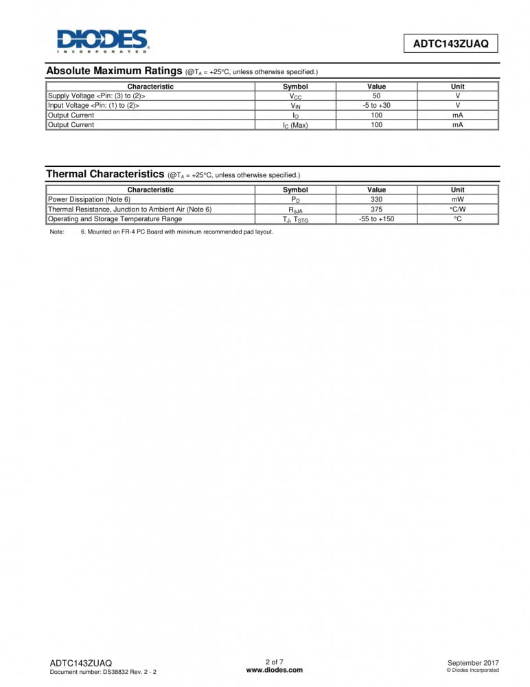 ADTC143ZUAQ-13 datasheet page 2