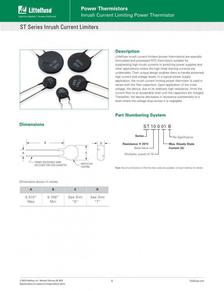 ST Series document page 1