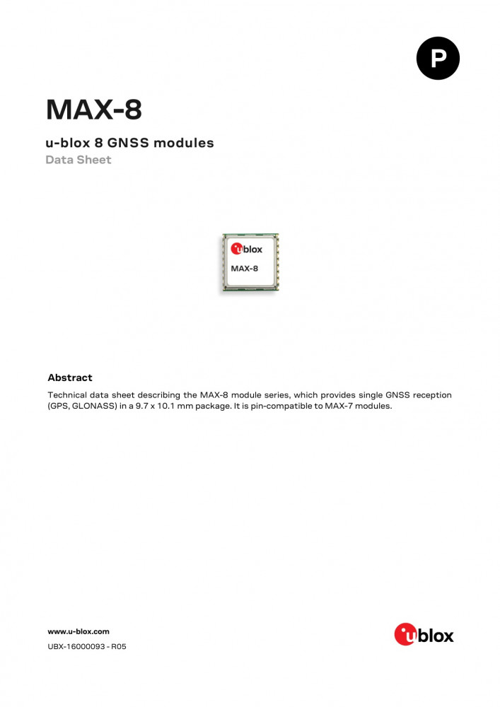 MAX-8 datasheet preview, page 1