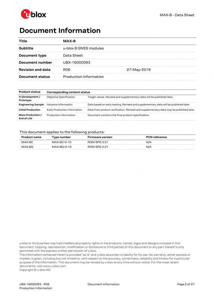 MAX-8 datasheet preview, page 2