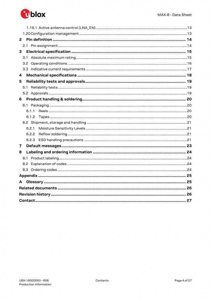MAX-8 datasheet preview, page 4
