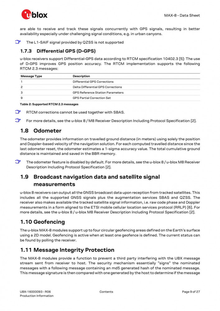 MAX-8 datasheet preview, page 9
