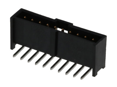 C-Grid III PCB Header, 2.54mm Pitch, Through Hole, Single Row, Vertical, Shrouded, 22 Circuits, Tin (Sn) Plating