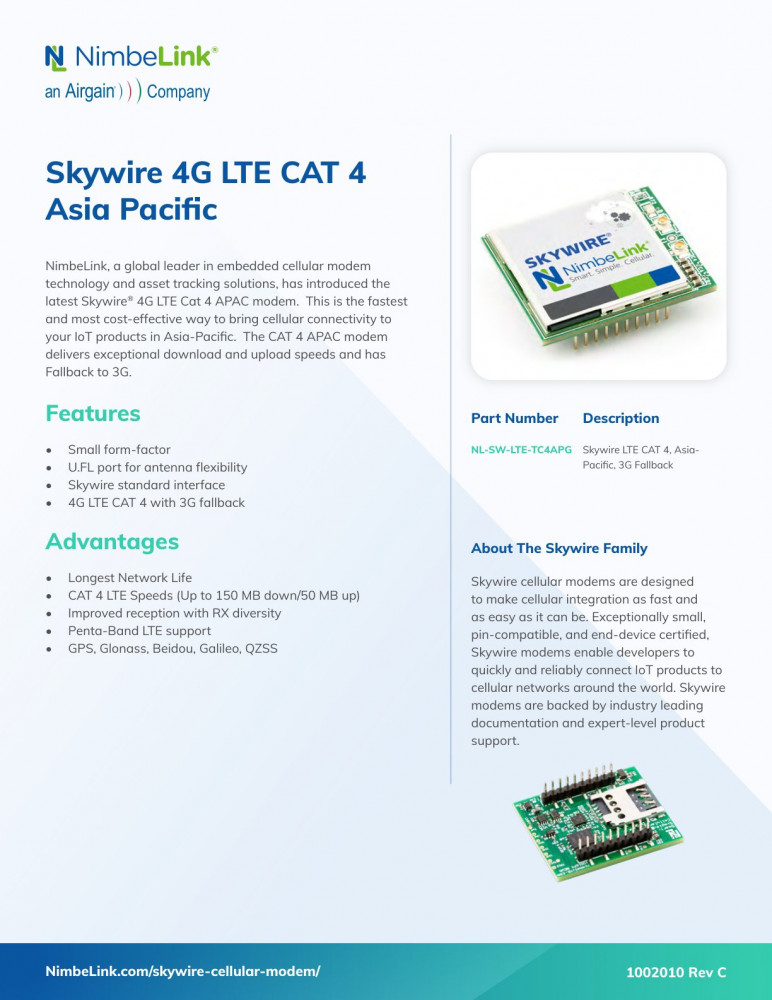 NL-SW-LTE-TC4APG technical document page 1