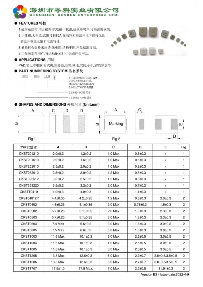 CENKER datasheet page 1