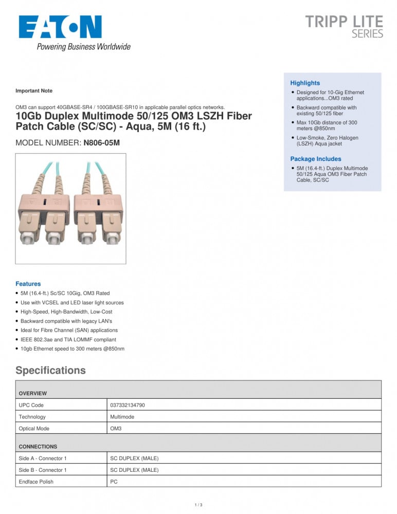 N806-05M technical document page 1