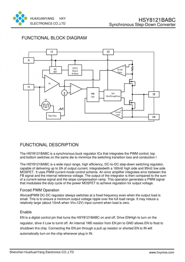 HSY8121BABC datasheet page 5