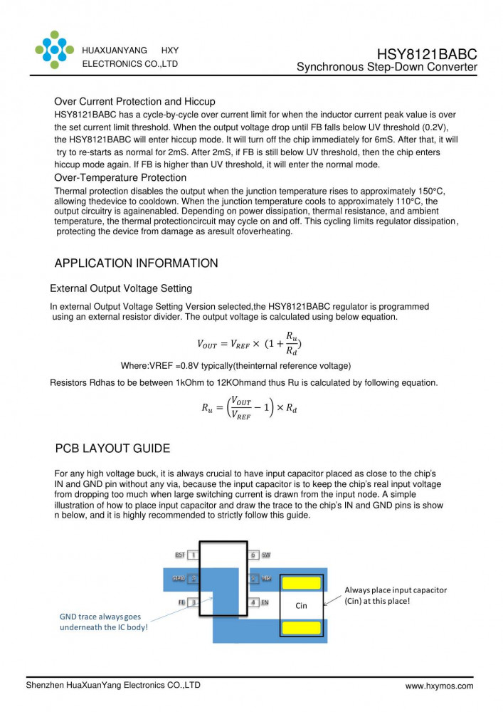 HSY8121BABC datasheet page 6